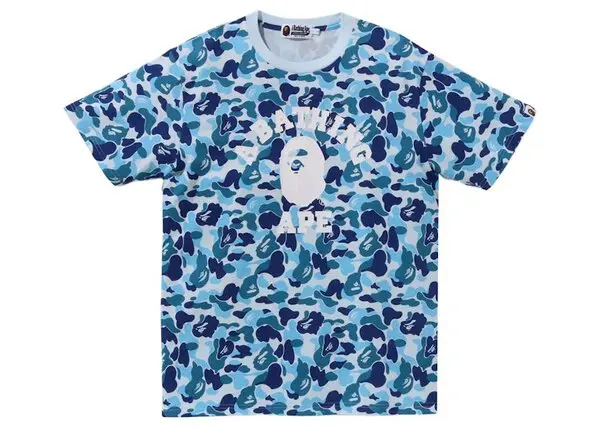 A BATHING APE Abc Camo College Tee Shirt - Blue