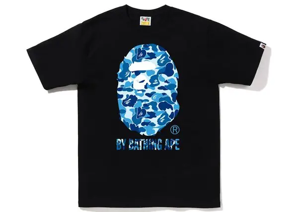 A BATHING APE Abc Camo Bathing Ape Tee Shirt - Black/blue
