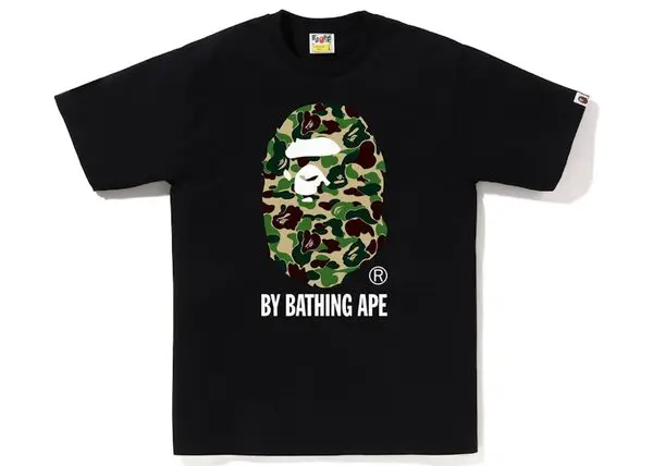A BATHING APE Abc Camo Bathing Ape Tee Shirt - Black/green