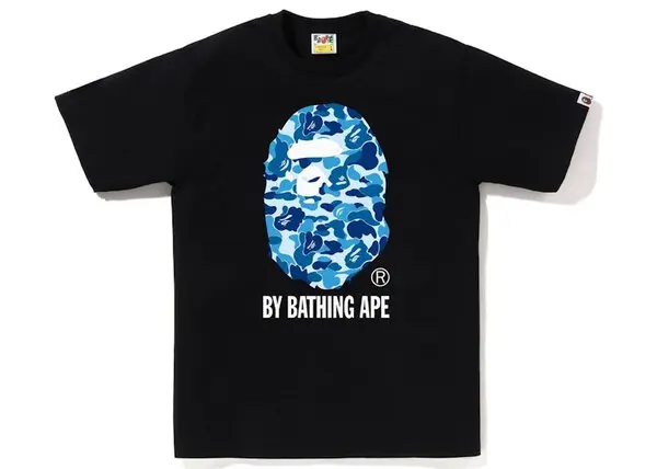 A BATHING APE Abc Camo Bathing Ape Tee Shirt - Black/blue