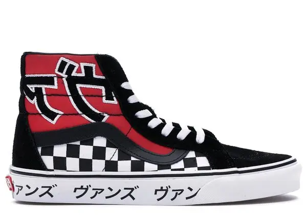 VANS Sk8 Hi Japanese Type Sneakers - Black/white/racing Red