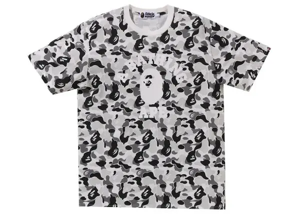 A BATHING APE Abc Camo College Tee Shirt - Grey