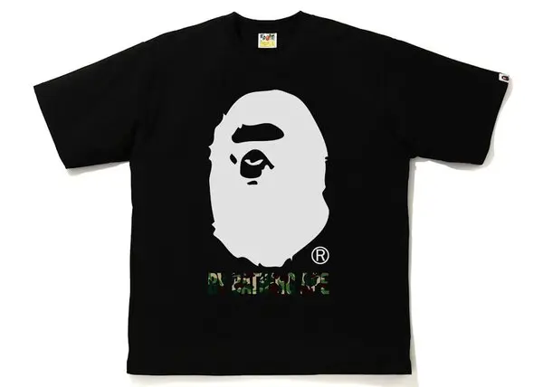 A BATHING APE Abc Camo Bathing Ape Relaxed Fit Tee Shirt - Black/green