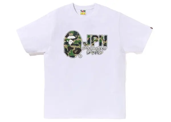 A BATHING APE Abc Camo Jpn Katakana Tee Shirt - White