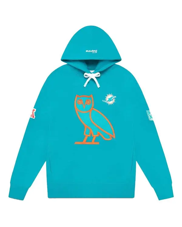 OVO X Nfl Miami Dolphins Og Owl Hoodie