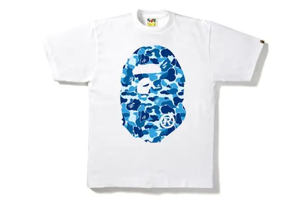 A BATHING APE Abc Camo Big Ape Head Tee Shirt - White
