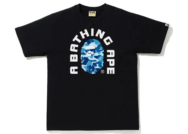 A BATHING APE Abc Camo College 2020 Tee Shirt - Black/blue