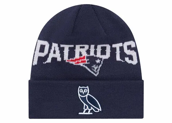 OVO X Nfl New England Patriots New Era Beanie - Blue