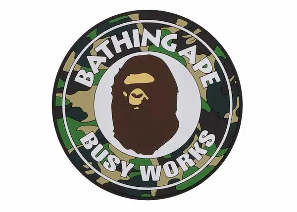 A BATHING APE Abc Camo Busy Works Rubber Coaster - Green