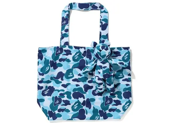 A BATHING APE Abc Camo Bear Eco S Bag - Blue