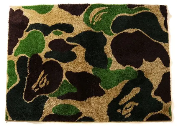 A BATHING APE Abc Camo Big Rug Mat - Green