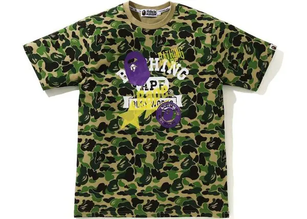 A BATHING APE Abc Camo Print Tee Shirt