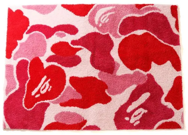 A BATHING APE Abc Camo Big Rug Mat - Pink