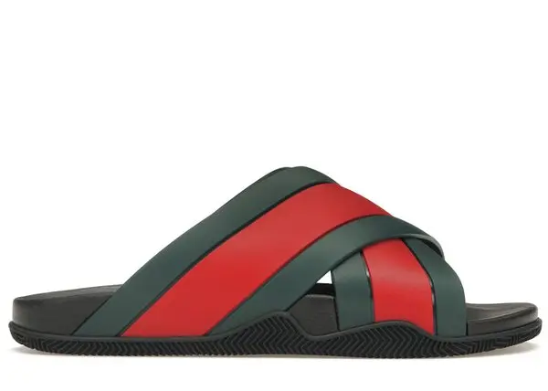 Gucci Web Slide Rubber - Green/red/black