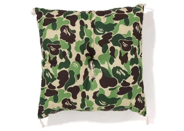 A BATHING APE Abc Camo Japanese Cushion - Green