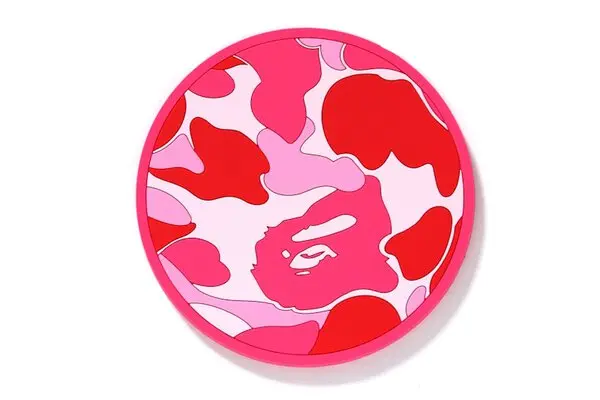 A BATHING APE Abc Camo Rubber Coaster - Pink