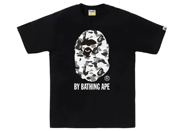 A BATHING APE Abc Camo Bathing Ape Tee Shirt - Black/grey
