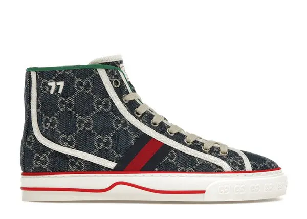 Gucci Tennis 1977 High-top Sneakers - Dark Blue/ivory