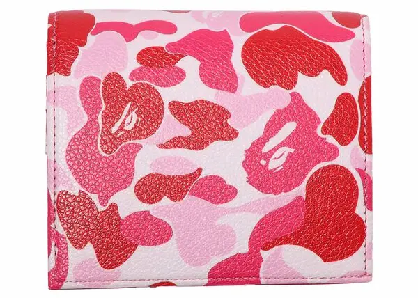 A BATHING APE Abc Camo Mini Wallet - Pink