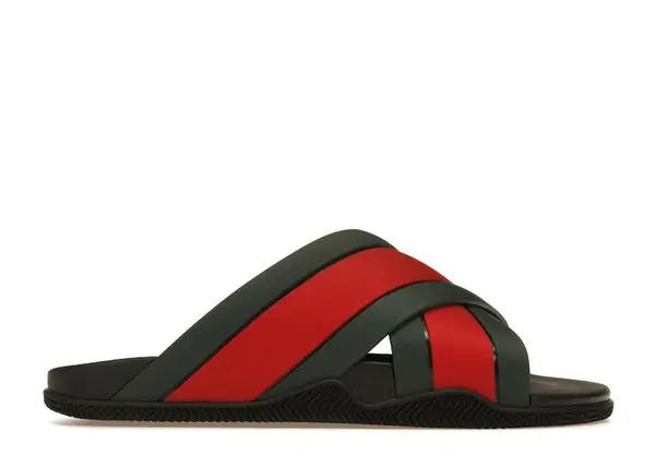 Gucci Web Slide Rubber - Green/red/black