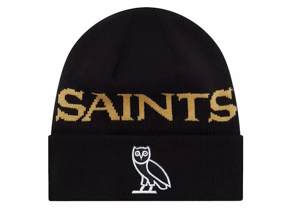 OVO X Nfl New Orleans Saints New Era Beanie - Black