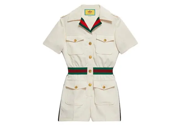 Gucci X Adidas Short Jumpsuit - White