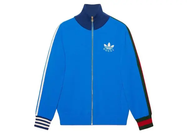Gucci X Adidas Viscose Zip-up Jacket - Blue