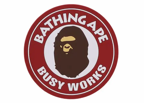 A BATHING APE Abc Camo Busy Works Rubber Coaster - Red