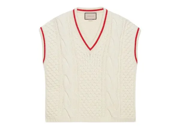 Gucci Wool Cable Knit Vest
