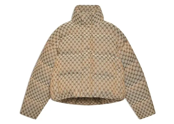 Gucci X Balenciaga The Hacker Project Bb Puffer Jacket - Beige/ebony