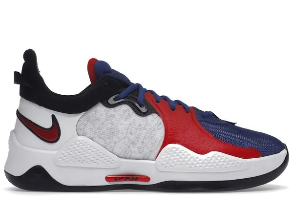 Nike Pg 5 Team Usa Sneakers - White/rush Blue/university Red