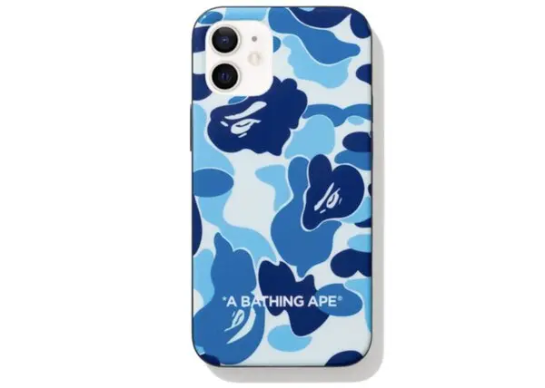 A BATHING APE Abc Camo Iphone 12 Mini Case - Blue