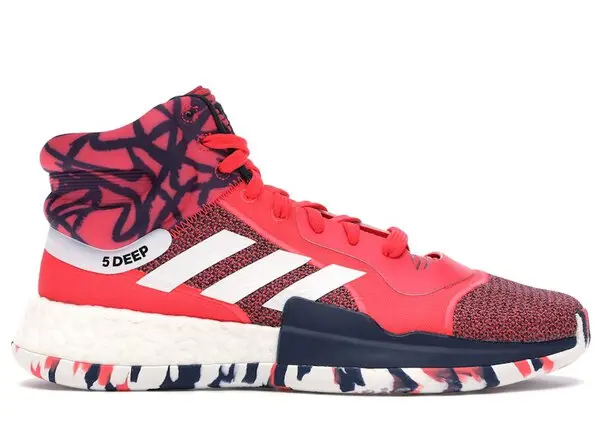 Adidas Marquee Boost John Wall Sneakers - Shock Red/footwear White/core Navy Blue
