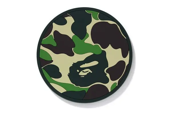 A BATHING APE Camo Rubber Coaster - Green