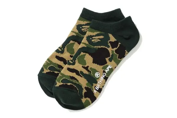 A BATHING APE Abc Camo Short Socks - Green