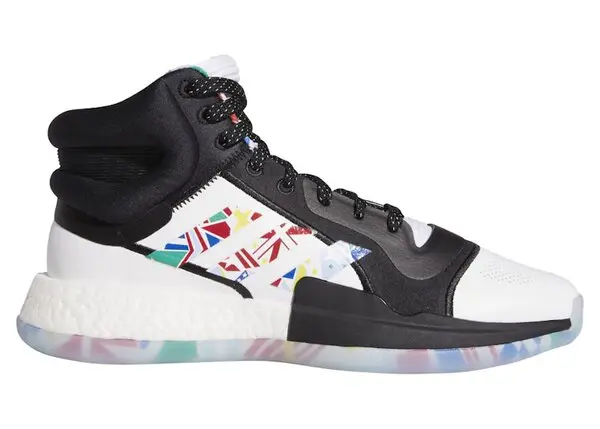 Adidas Marquee Boost Fiba Ball Around The World Sneakers - Footwear White/core Black/globe
