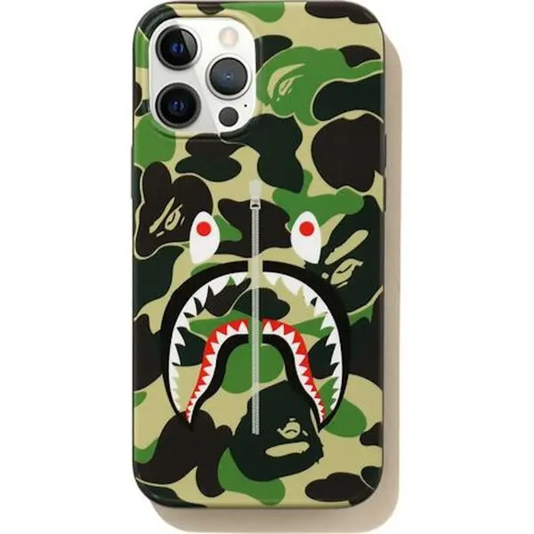 A BATHING APE Abc Camo Shark Iphone 12 Pro Max Case - Green