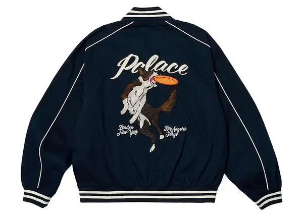 PALACE Catch It Bomber Jacket - Navy Blue
