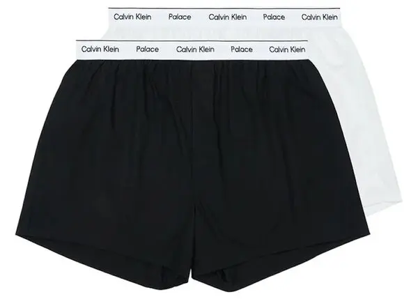 PALACE Ck1 Woven Boxers - Classic White/black