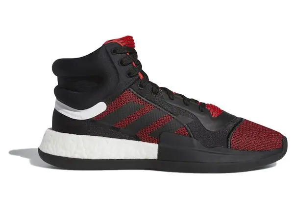Adidas Marquee Boost High-top Sneakers - Active Red/core Black/aero Blue
