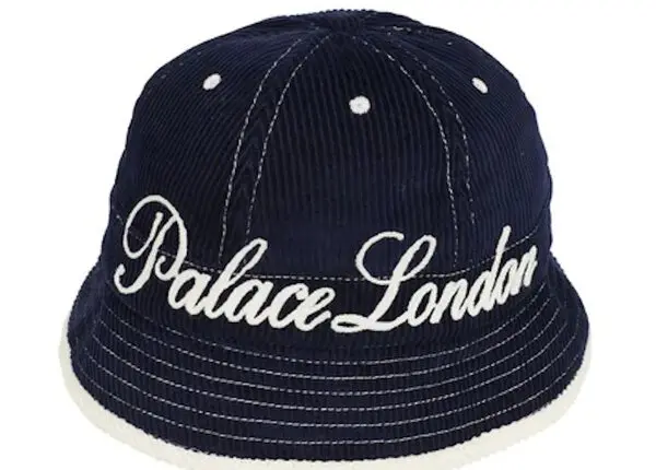 PALACE Chain Stitch Bell Bucket Hat - Navy Blue