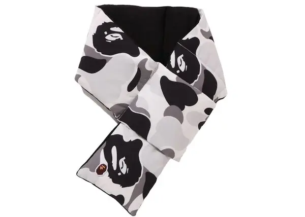 A BATHING APE Abc Camo Pocket Fleece Scarf - Gray
