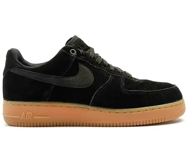 Nike Air Force 1 '07 Suede Gum Sneakers - Black/gum Medium Brown