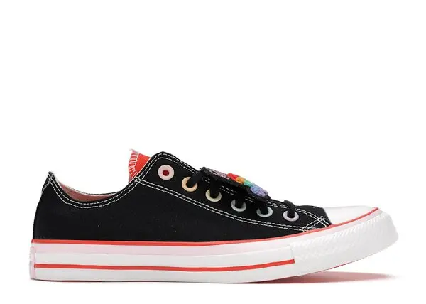 CONVERSE Chuck Taylor All Star Ox Millie Bobby Brown - Black/mandarin Red/pink Lady