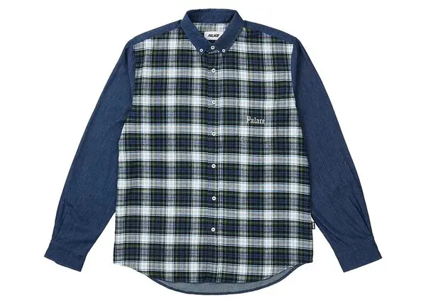 PALACE Check Panel Chambray Shirt