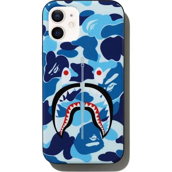 A BATHING APE Abc Camo Shark Iphone 12 Mini Case - Blue