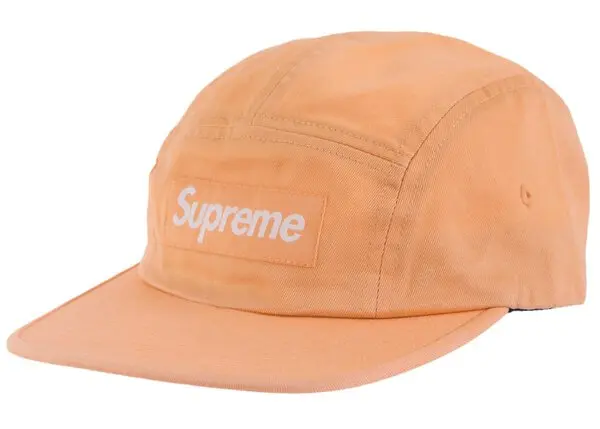 Supreme Washed Chino Twill Camp Cap - Peach