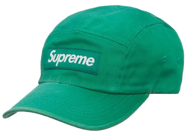 Supreme Washed Chino Twill Camp Cap - Green