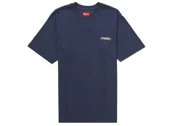 Supreme Washed Handstyle Short Sleeve Top - Blue