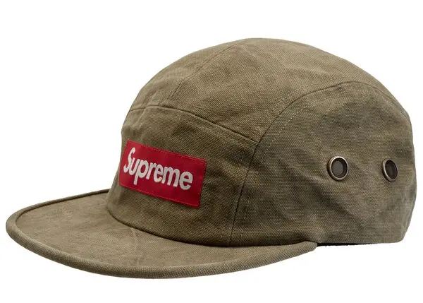 Supreme Washed Canvas Camp Cap - Olive